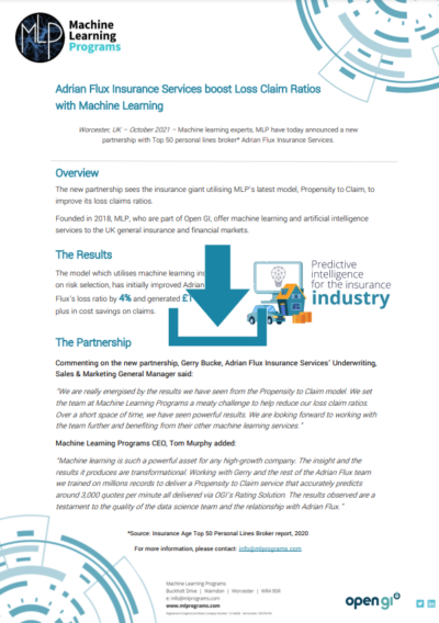 Adrian Flux Insurance Services boost Loss Claim Ratios with Machine ...